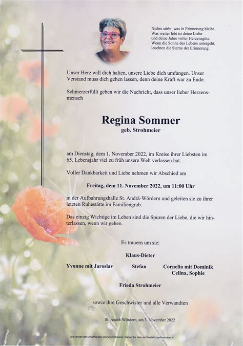 Regina Sommer Bestattung Dussmann