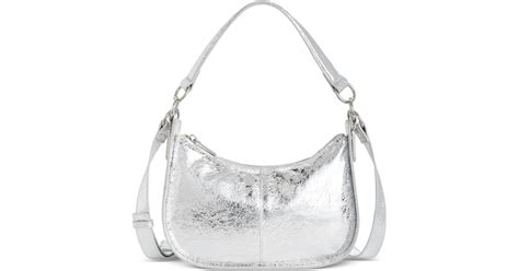 On 34th Dyanne Metallic Small Shoulder Bag In White Lyst