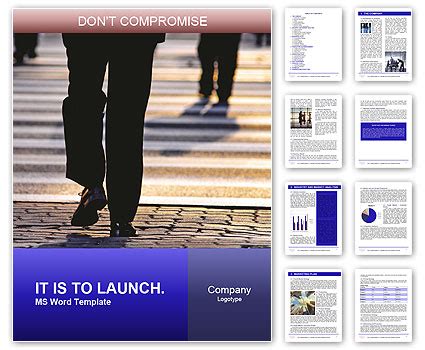 Entrepreneurs Networking Outdoors Word Template Design ID 0000025971 SmileTemplates Com