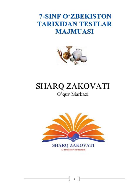 7 Sinf Ozbekiston Tarixi Pdf