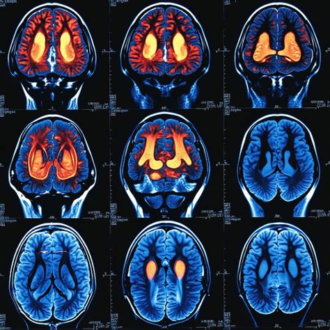 Mri Scan Of The Brain Highlighting Different Brain Structures And