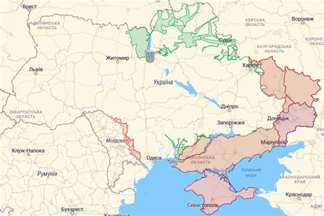 Напрямки нападу та розташування російських військ станом на вечір 27 08