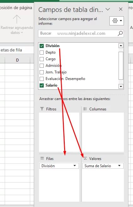 Tablas dinámicas de Excel Online Ninja del Excel