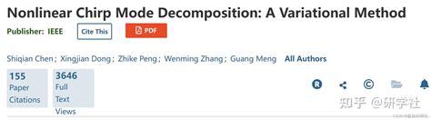 【非线性线性调频模式分解】具有交叉信号模式的色散信号的群延迟（色散曲线）估计和模式分离（matlab代码实现） 知乎
