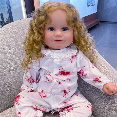 24inch Lifelike Baby Reborn Doll Silicone Girl Soft Silicone Long Blonde Hair Realistic Princess