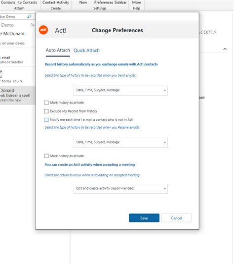Act Premium V25 2 Introducing Act Sidebar For Outlook