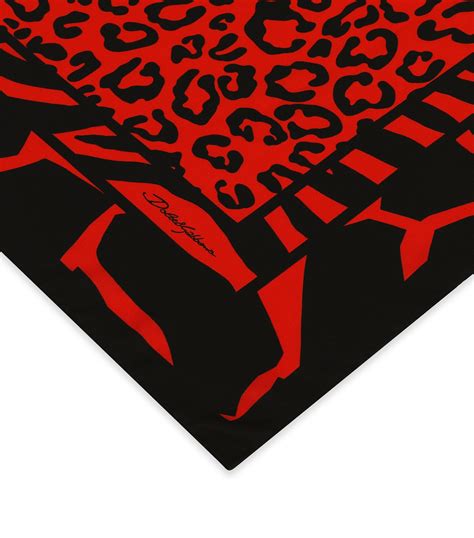 Womens Dolce And Gabbana Multi Silk Leopard Print Scarf Harrods Uk