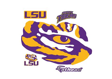 Lsu Eye Of The Tiger Logo Wall Decal Shop Fathead® For Lsu Tigers Decor