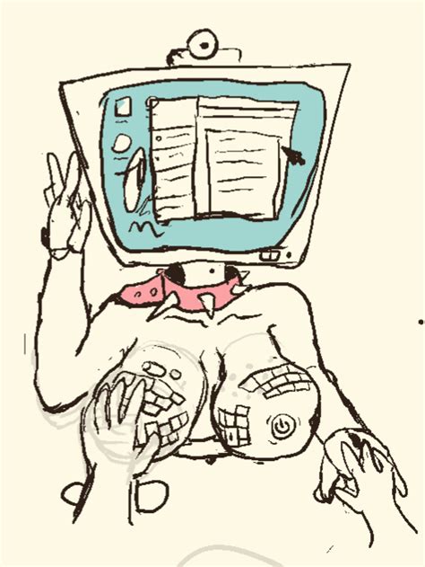 Rule 34 Animate Inanimate Anthro Blush Breast Grab Breast Rest Breasts Computer Computer