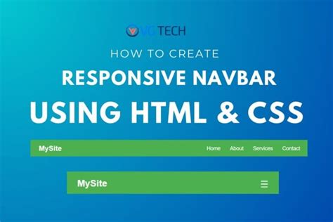 How To Create A Responsive Navbar With Html And Css