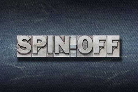 Premium Photo Spinoff Word Made From Metallic Letterpress On Dark