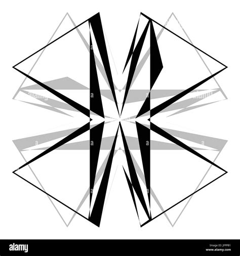 Intersecting Lines W Symmetric Geometry Abstract Radial Geometric Element Stock Vector Image