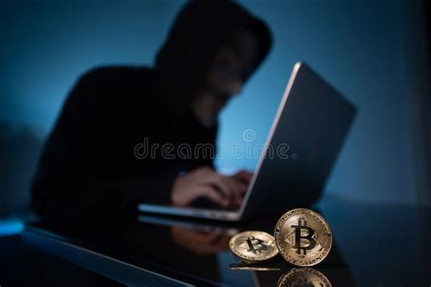 bitcoin blockchain security concept with internet cloud computing and