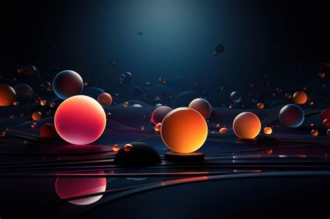 Des Cercles Lumineux Flous Arrière Plan Abstrait Numérique Modèle