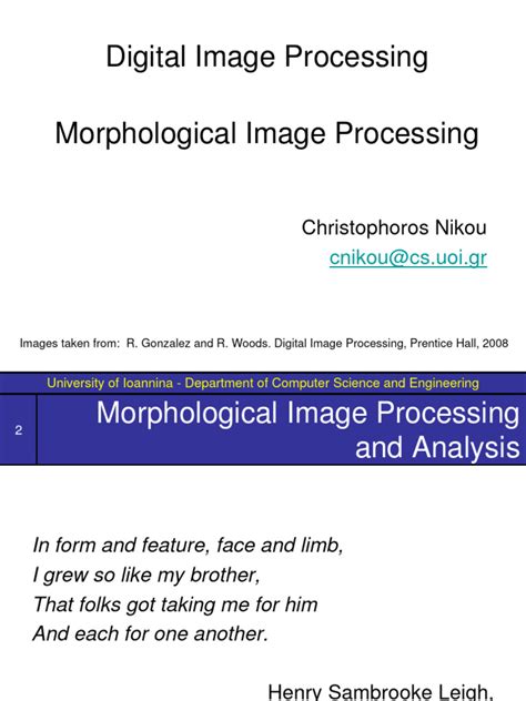Chapter 09 Mathematical Morphology Pdf Image Segmentation Signal