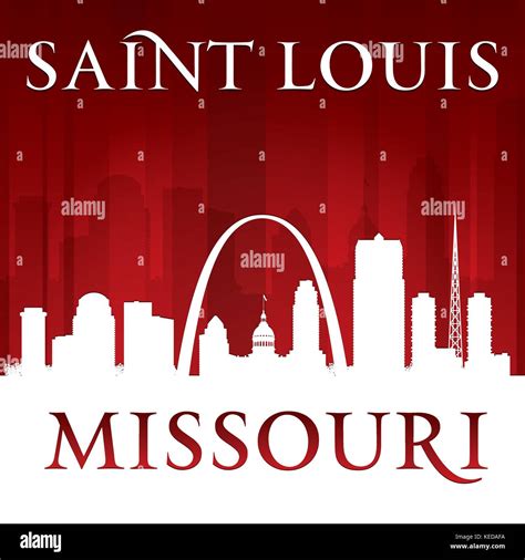 Saint Louis Missouri City Skyline Silhouette Vector Illustration Stock