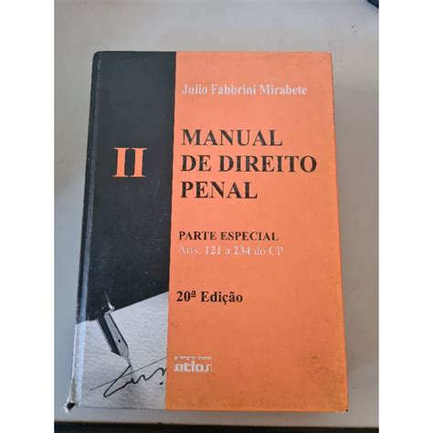 Livro Manual De Direito Penal Parte Especial Shopee Brasil