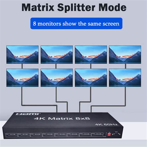 4k 60hz Hdmi Switch Matrix 8x8 Hdmi Splitter Switcher 8 In 8 Out Navceker Store 4k 60hz Hdmi Switch Matrix 8x8 Hdmi Splitter Switcher 8 In 8 Out Navceker Store