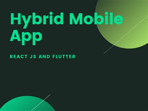 Hybrid Mobile App Using Flutter React Native Upwork