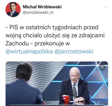 Michał Dworczyk on Twitter Zaślepienie polityczną nienawiścią czy daleko posunięty cynizm