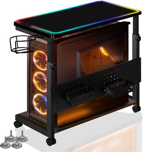 Amazon Fusehome Computer Tower Stand 2 Tier CPU Stand With