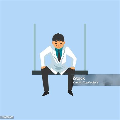 전문 의사 캐릭터 흰색 실험실 코트 벡터 일러스트 레이 션의 의료 클리닉 또는 병원의 남성 노동자 과학에 대한 스톡 벡터 아트 및 기타 이미지 Istock