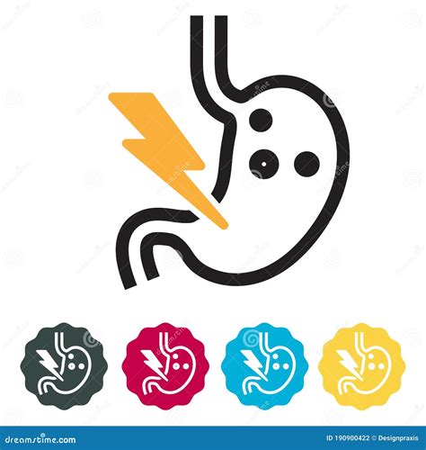 Stomach Acidity Attack Icon Illustration Stock Vector Illustration Of