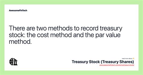 Treasury Stock Treasury Shares Awesomefintech Blog