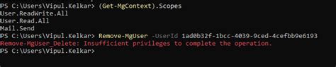 Remove Mguser Fails With Insufficient Privileges · Issue 872