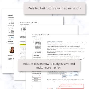 Weekly Schedule Planner Excel Spreadsheet By Mom Money Map TPT