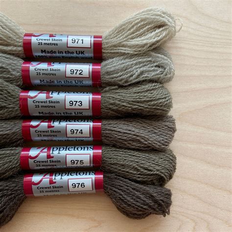 Individual Appleton Crewel Wool Skeins From The Elephant Grey Colorway