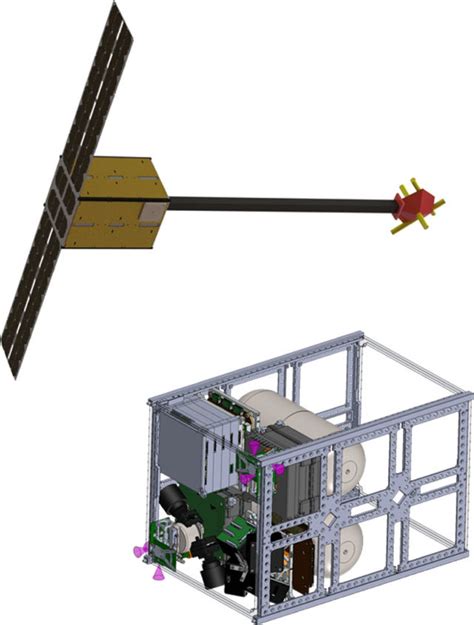 12u Cubesat Based Dss With Search Coil And Solar Arrays Deployed Top