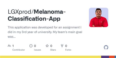 Github Lgxprod Melanoma Classification App This Application Was Developed For An Assignment I