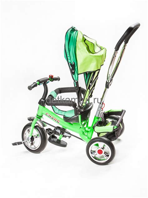 Велосипед 3-х колесный с ручкой JD-4 TRIKE, звонок, колеса PU, хромир.диски