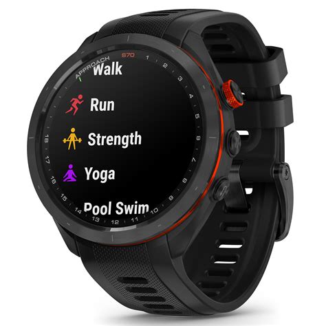 Garmin Approach S70 Gps Golf Watch 47mm Case Black Ceramic Bezel With