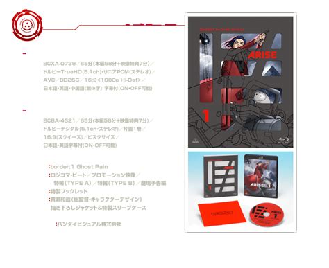 『攻殻機動隊arise Alternative Architecture』blu Ray And Dvd