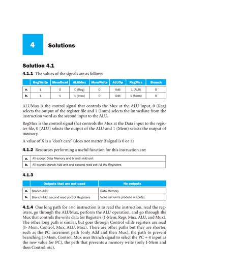 solution chapter 컴구 4판 4 4 solutions solution 4 4 1 the values of