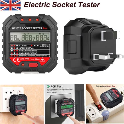 digital electric outlet tester socket circuit polarity voltage detector