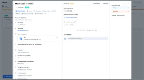 Modelo De Pedido E Requisição De Compras Grátis Pipefy