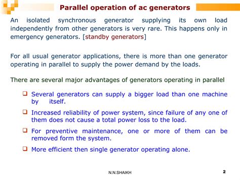 Lec 07 Parallel Operation Of Synchronous Generators Ppt