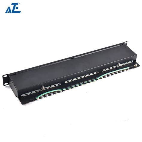 1U 24 Port CAT6 Shielded FTP Patch Panel AZE