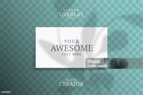 그림자 오버레이 식물 벡터 모형 수평 명함 벡터 사실적인 그림자녹색 배경에 잎을 오버레이 템플릿 전단지 카드 빈 소셜 미디어 게시물 로고 최소한의 트렌디 한 스타일 0명에