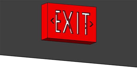 MEP SERVICE REVIT FAMILY FILES Exit Sign Symbol Revit