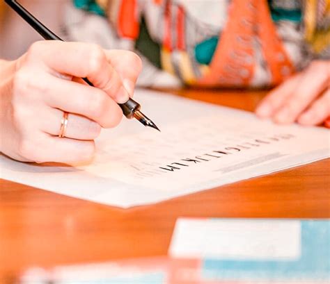 beginner modern calligraphy at labyrinth sip and script