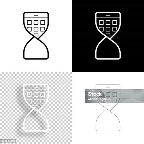 유연한 스마트 폰 디자인 아이콘입니다 빈 흰색 및 검은색 배경 선 아이콘 유연성에 대한 스톡 벡터 아트 및 기타 이미지