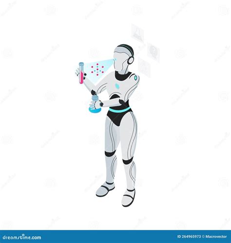 Robot Professions Infographics Layout Cartoon Vector Cartoondealer
