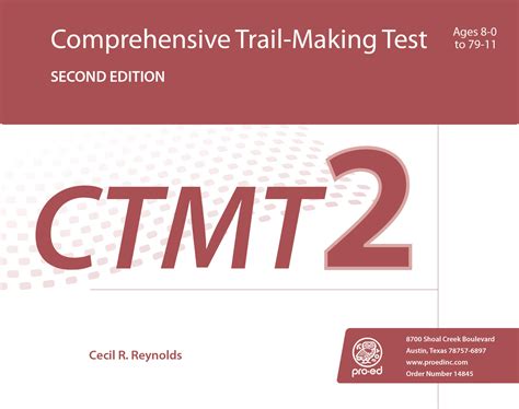 Ctmt2 Assessment Comprehensive Trail Making Test 2nd Ed Brainworx