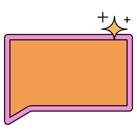Retro Chat Box Element Colorful Shape Frame Sticker Download On Iconfinder