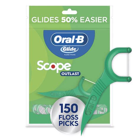 Oral B Glide With Scope Outlast Dental Floss Picks Mint Flavored Floss