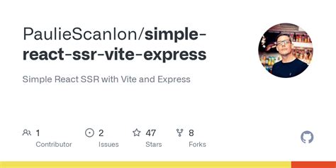Github Pauliescanlonsimple React Ssr Vite Express Simple React Ssr With Vite And Express